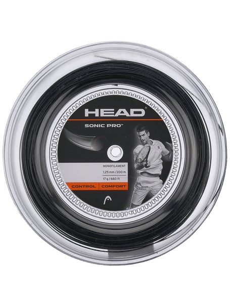 Head Sonic Pro 17/1.25 200m String Reel Black -200m | Total Pickleball ...